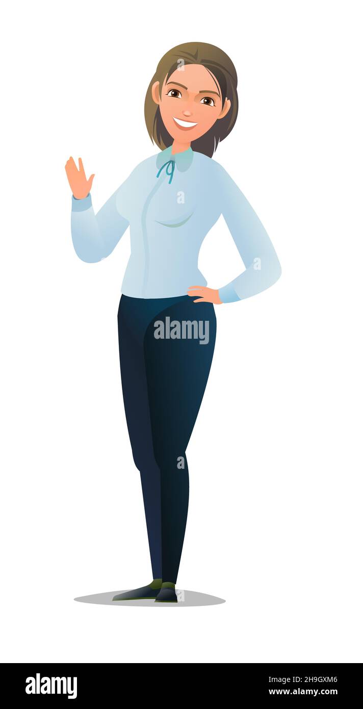 Professional career business cartoon woman hi-res stock photography and ...