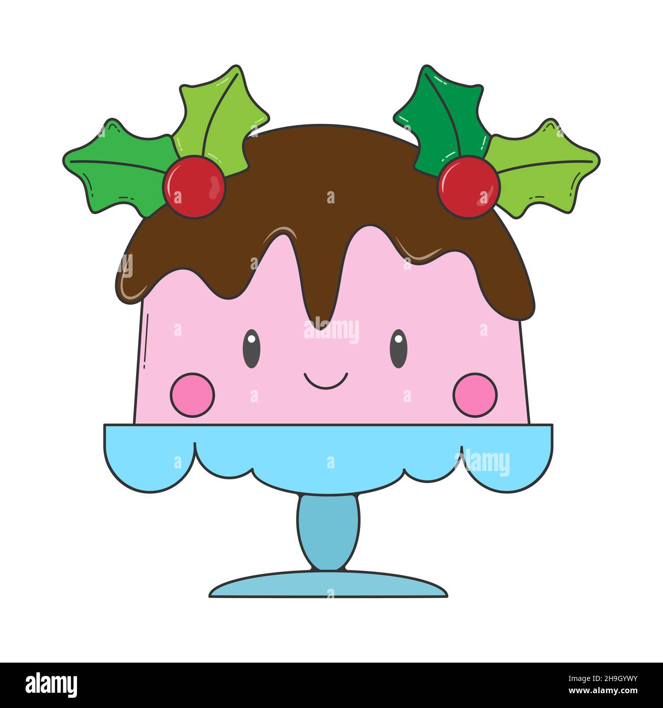 icon of the birthday cake. Colored filled contour. Scalable vector for ...