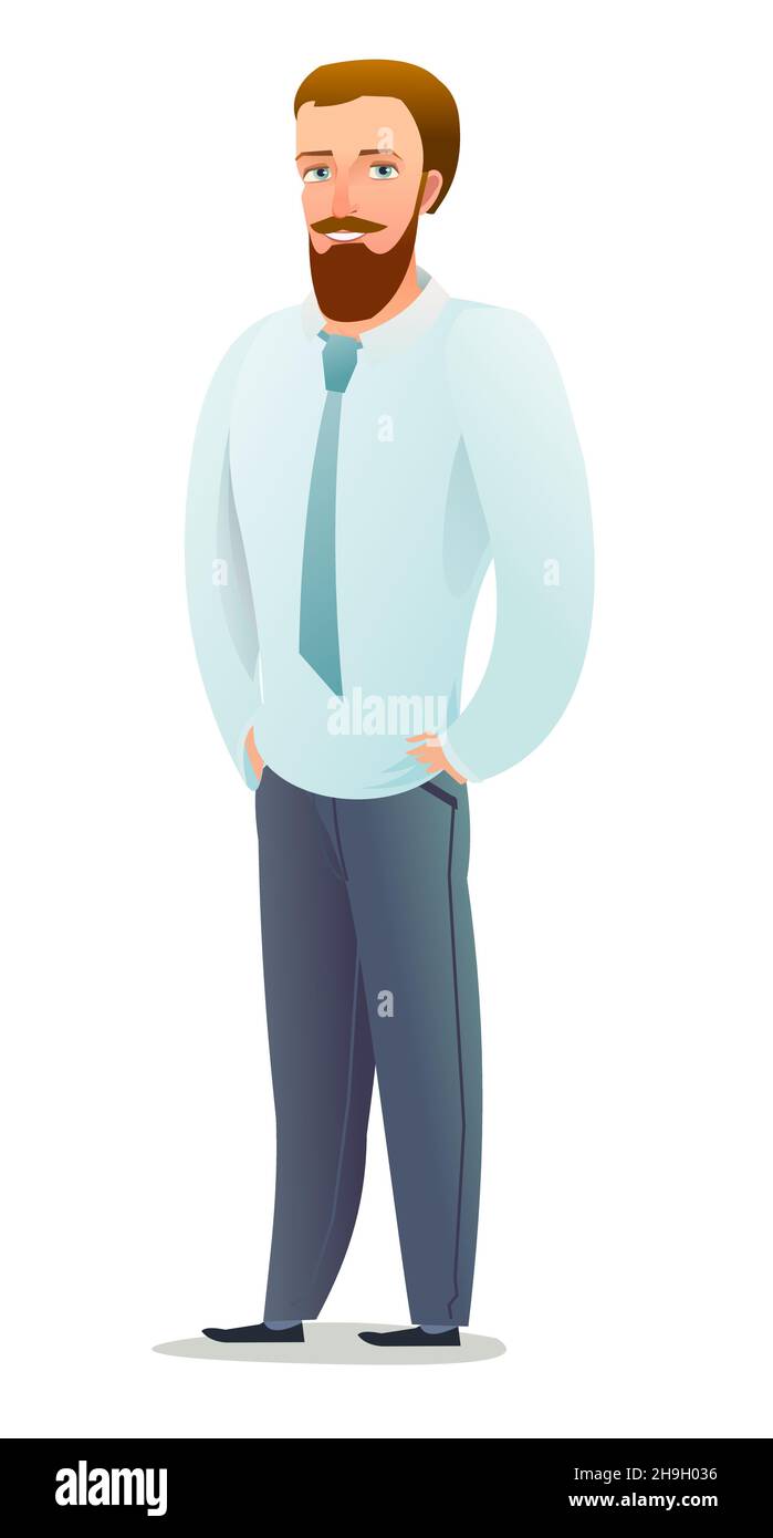 Successful businessman. Cheerful persons in standing pose. Man in ...