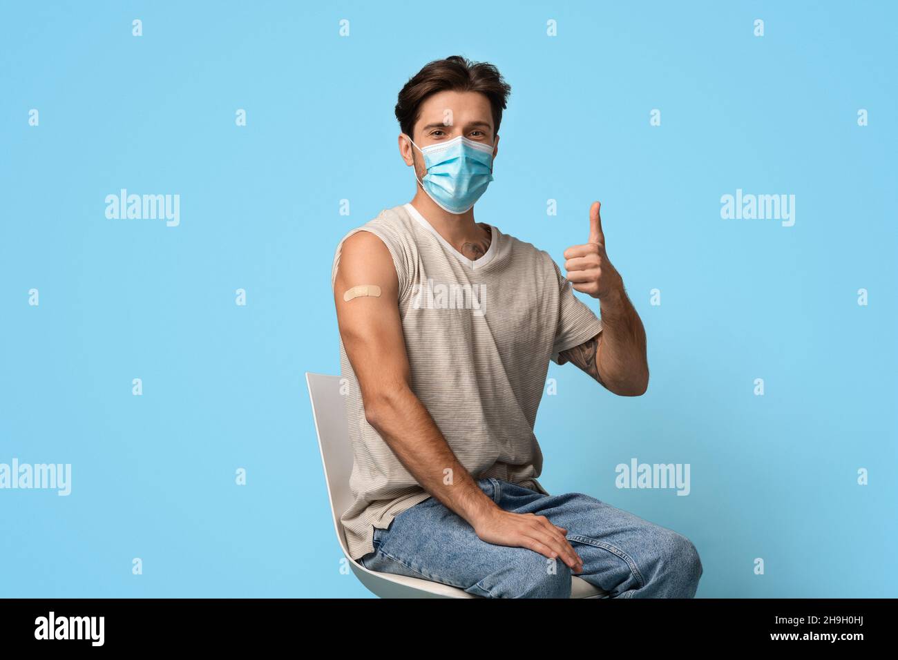 Injection arm mask hi-res stock photography and images - Alamy