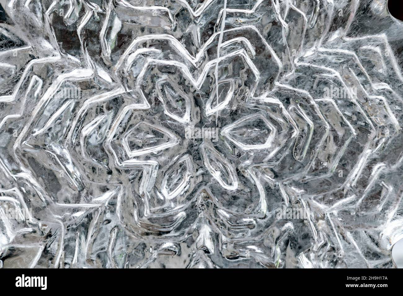 Ice sculpture of a snowflake Stock Photo - Alamy