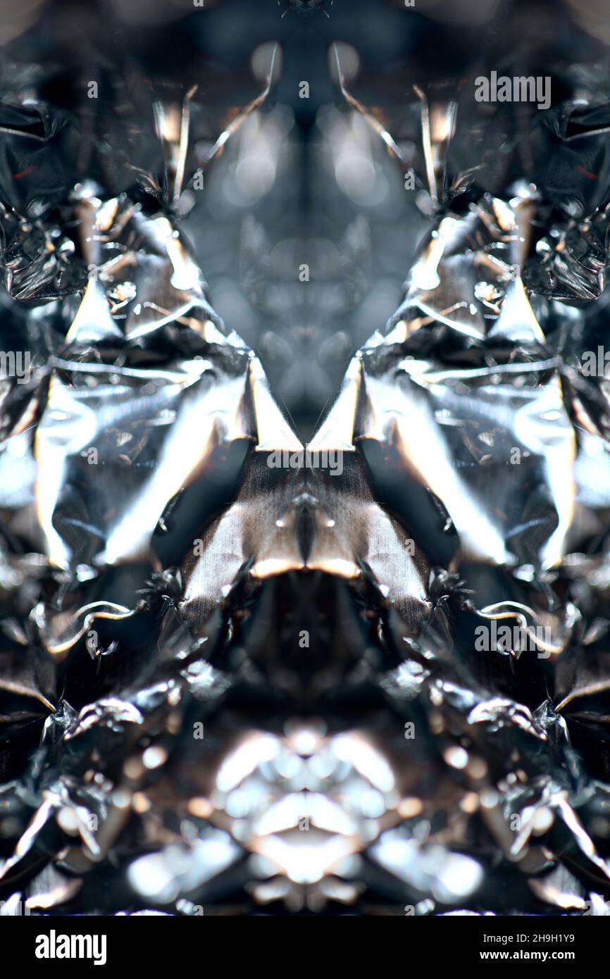 Double aluminum paper close up abstract modern background high quality ...