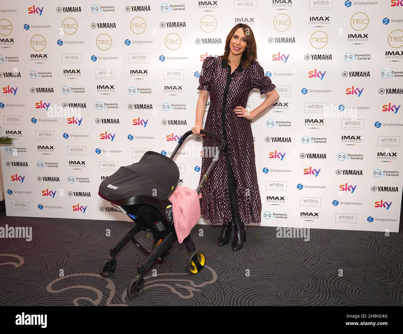 Alex Jones, with her baby daughter Annie, arrives at the TRIC ...
