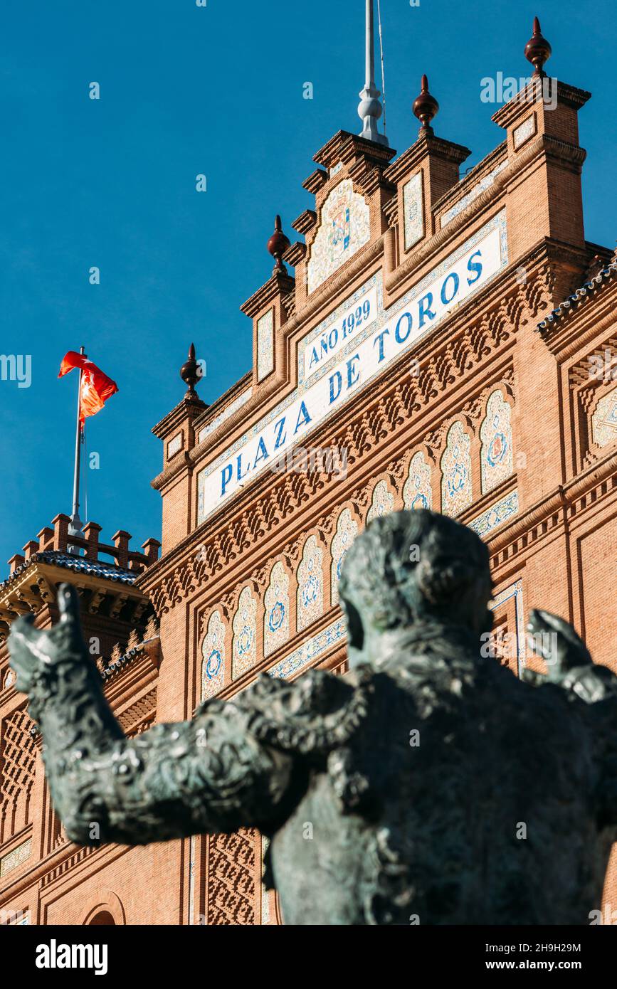 Madrid, Spain - December 6. 2021: Facade of Plaza de Toros de Las ...