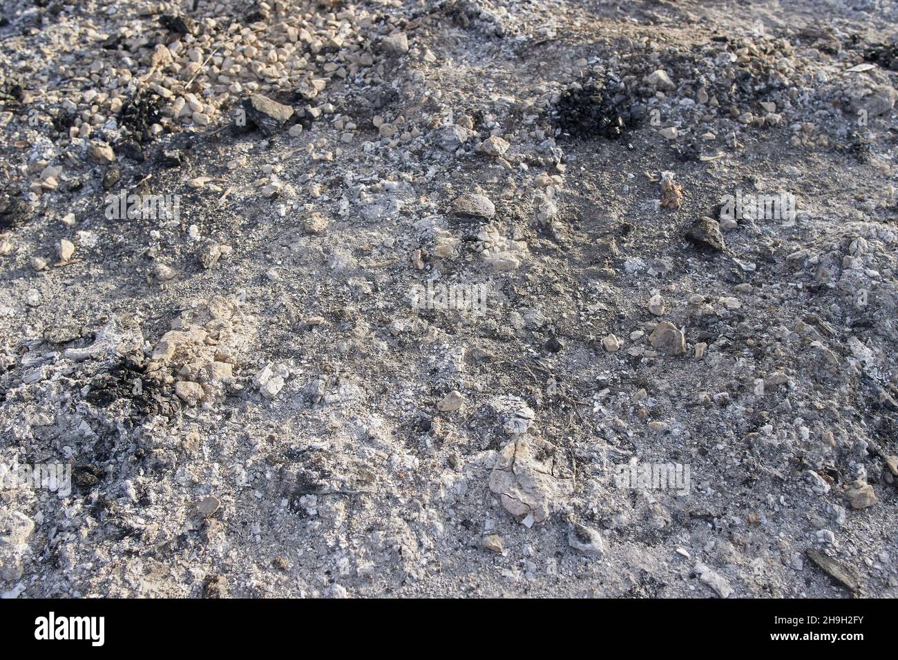 ash after burning coal and firewood , industrial waste, abstract ...