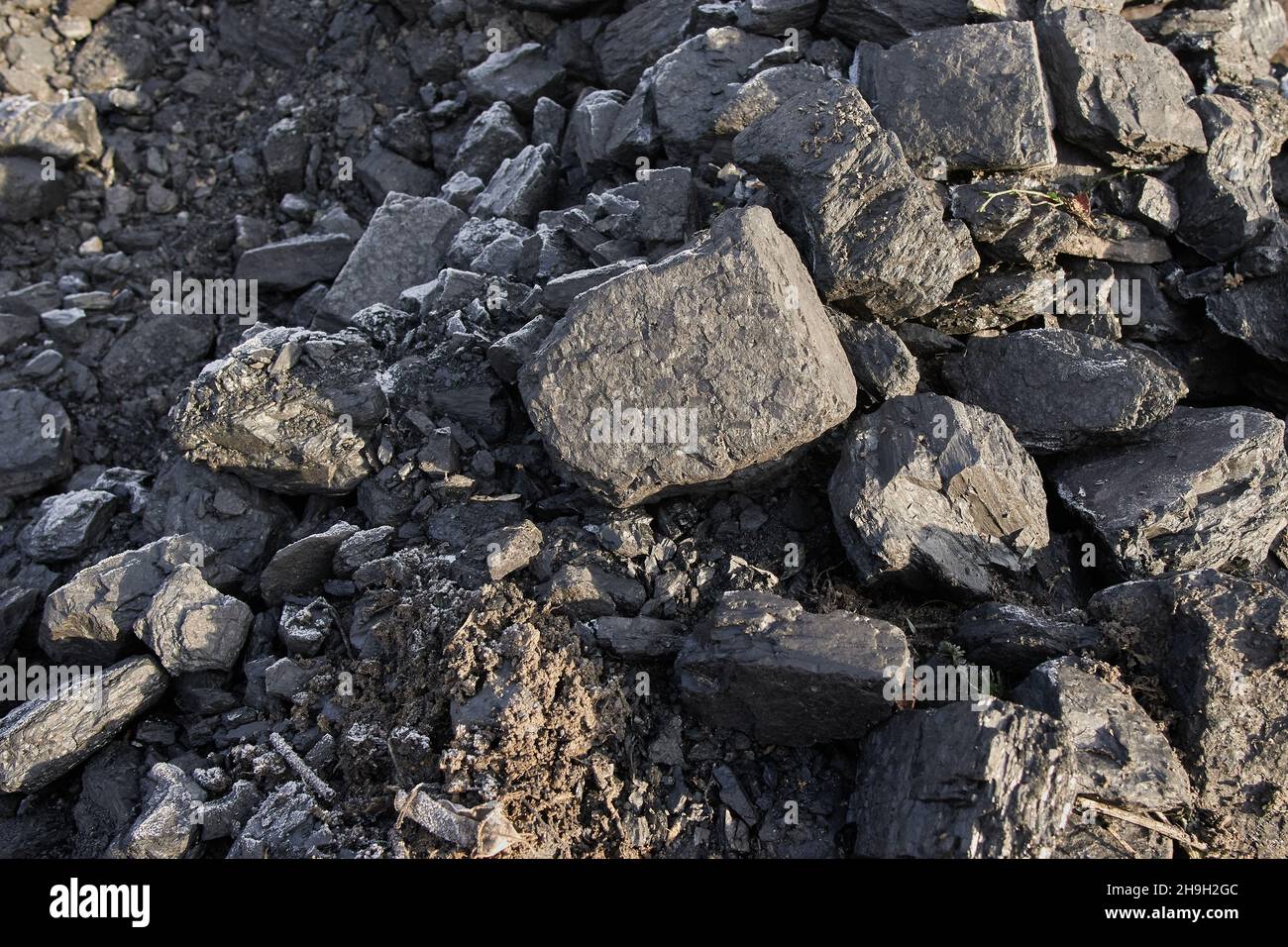 The natural texture of coal for the background is the coal industry ...