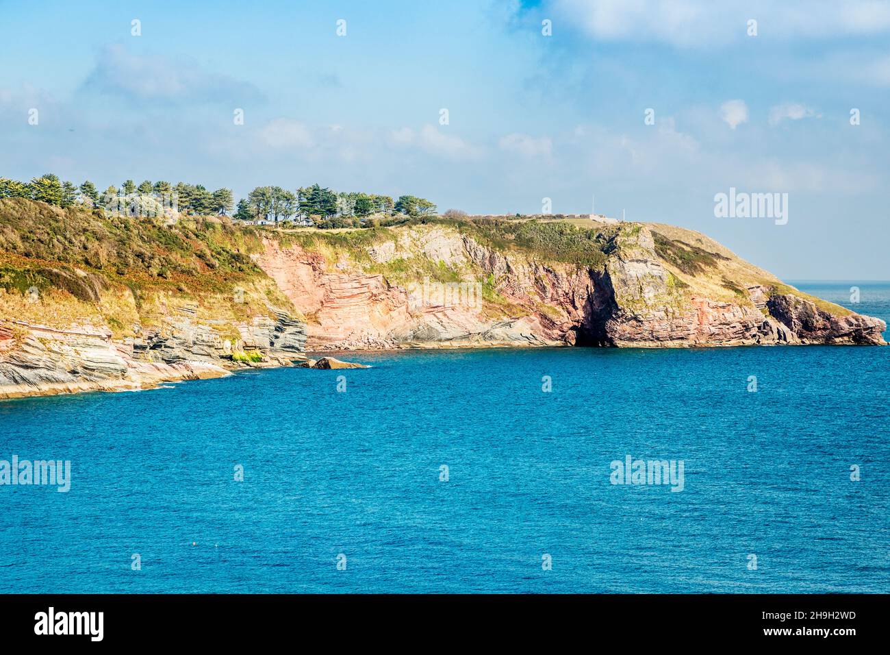 View towards Berry Head near Brixham in Devon from the South West Coast ...