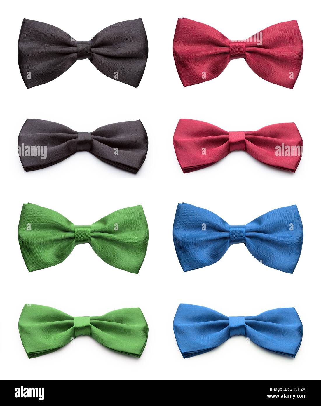 Colorful bow ties set isolated on white background Stock Photo - Alamy