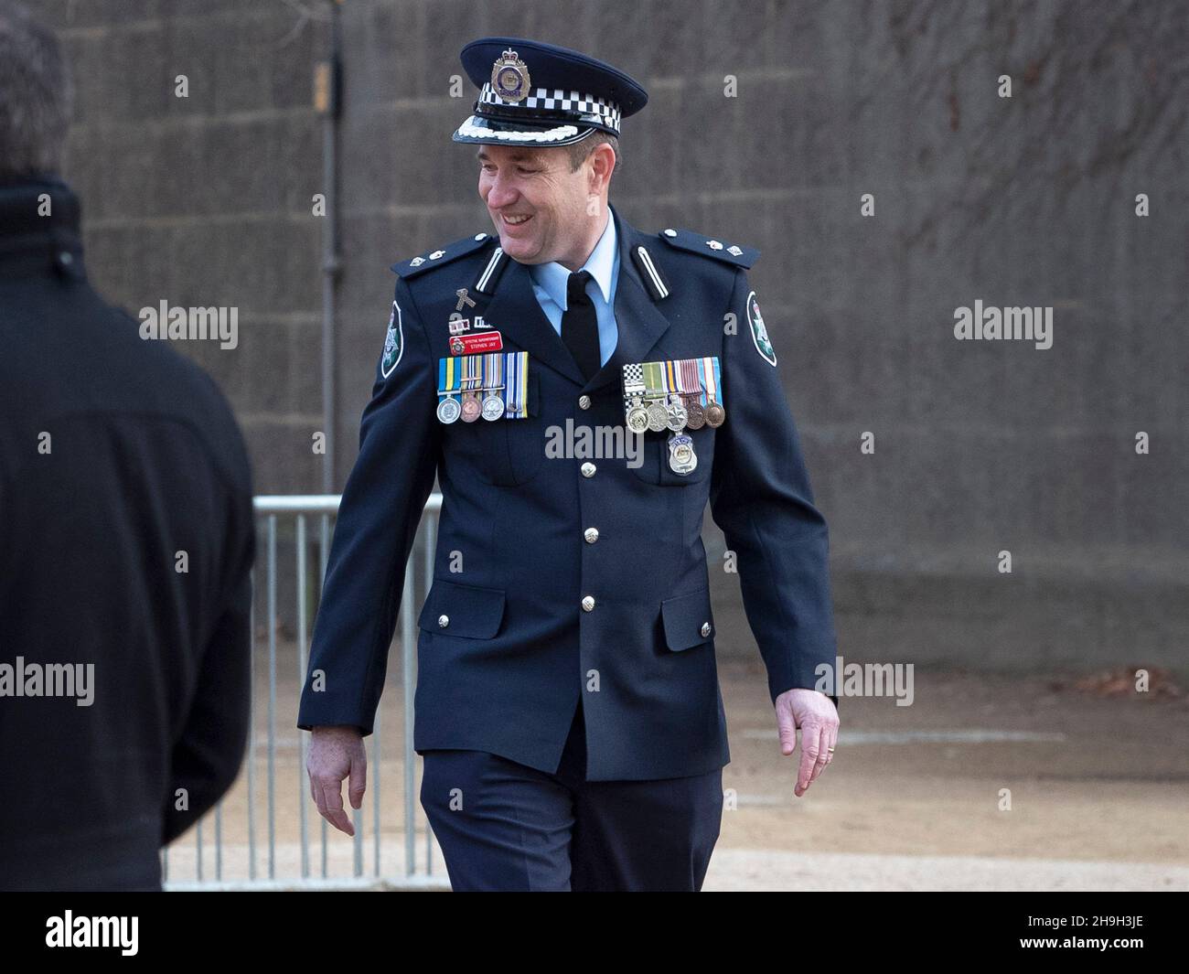 Australian Police Officer Stephen Jay attends the memorial of murdered ...