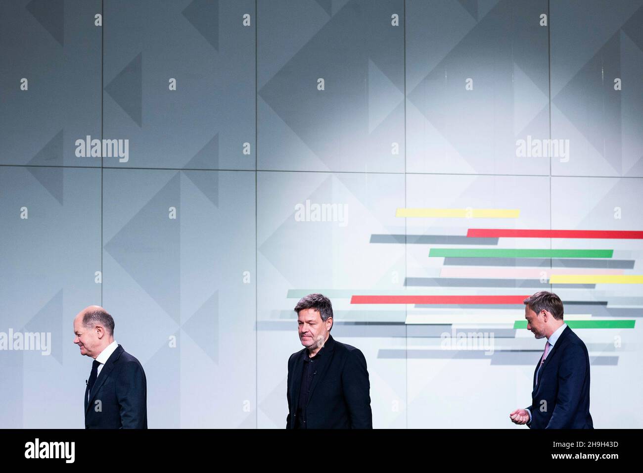 Berlin, Germany, December 7th, 2021, (LR) Olaf Scholz, designated ...