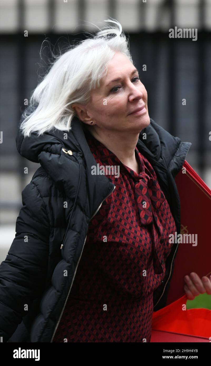 Downing Street, London, UK. 7 December 2021. Nadine Dorries MP ...