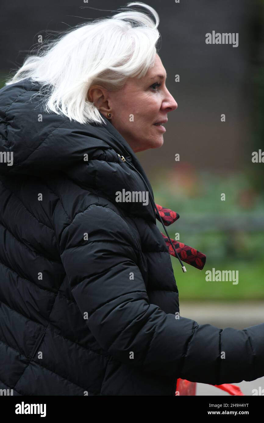 Downing Street, London, UK. 7 December 2021. Nadine Dorries MP ...
