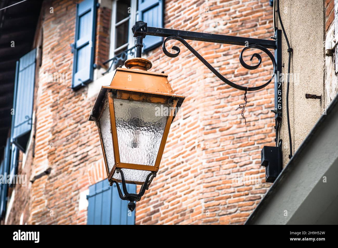 Closeup shot of a street light Albi in France Stock Photo - Alamy