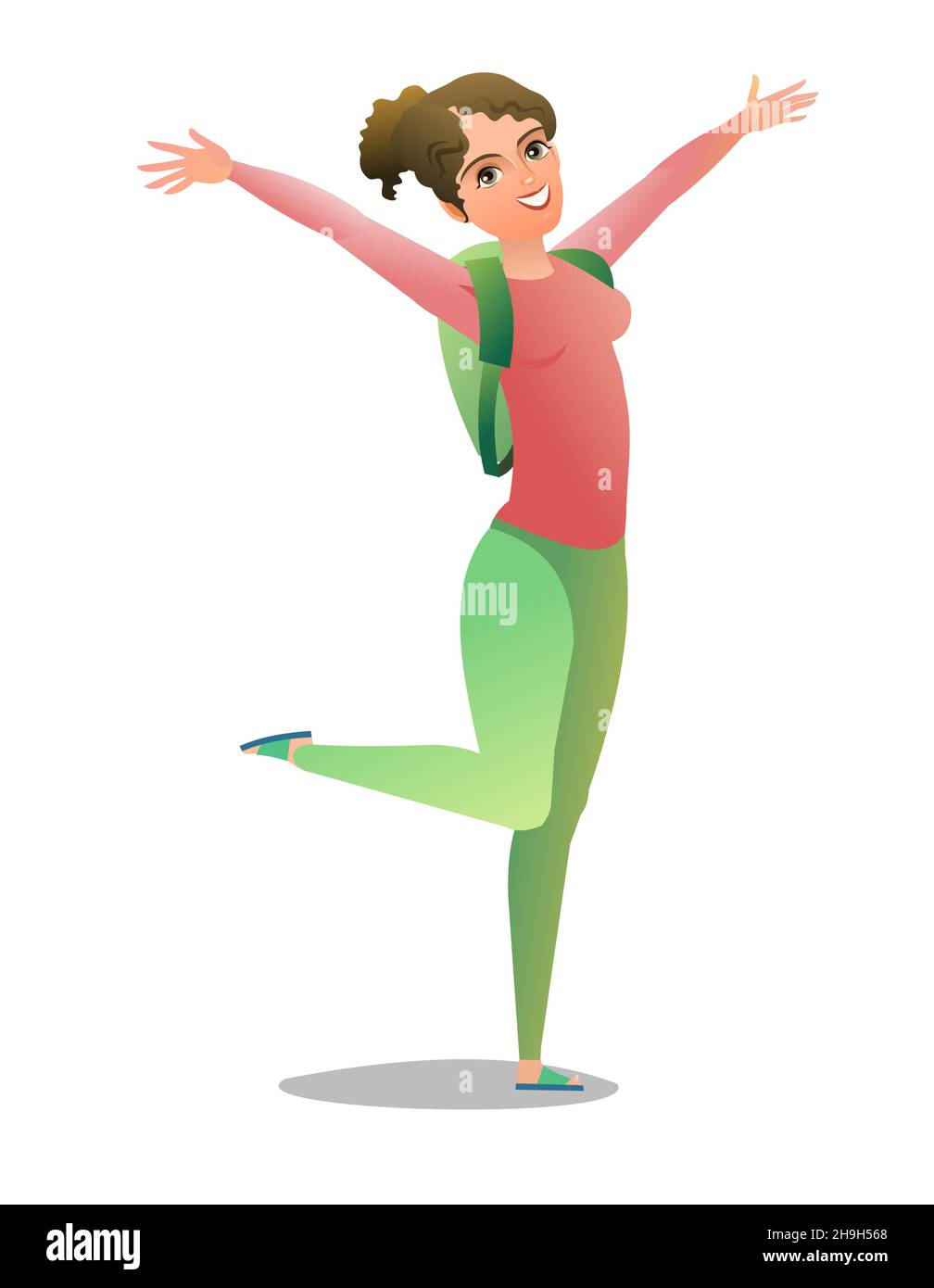 Cartoon backpacker hi-res stock photography and images - Alamy