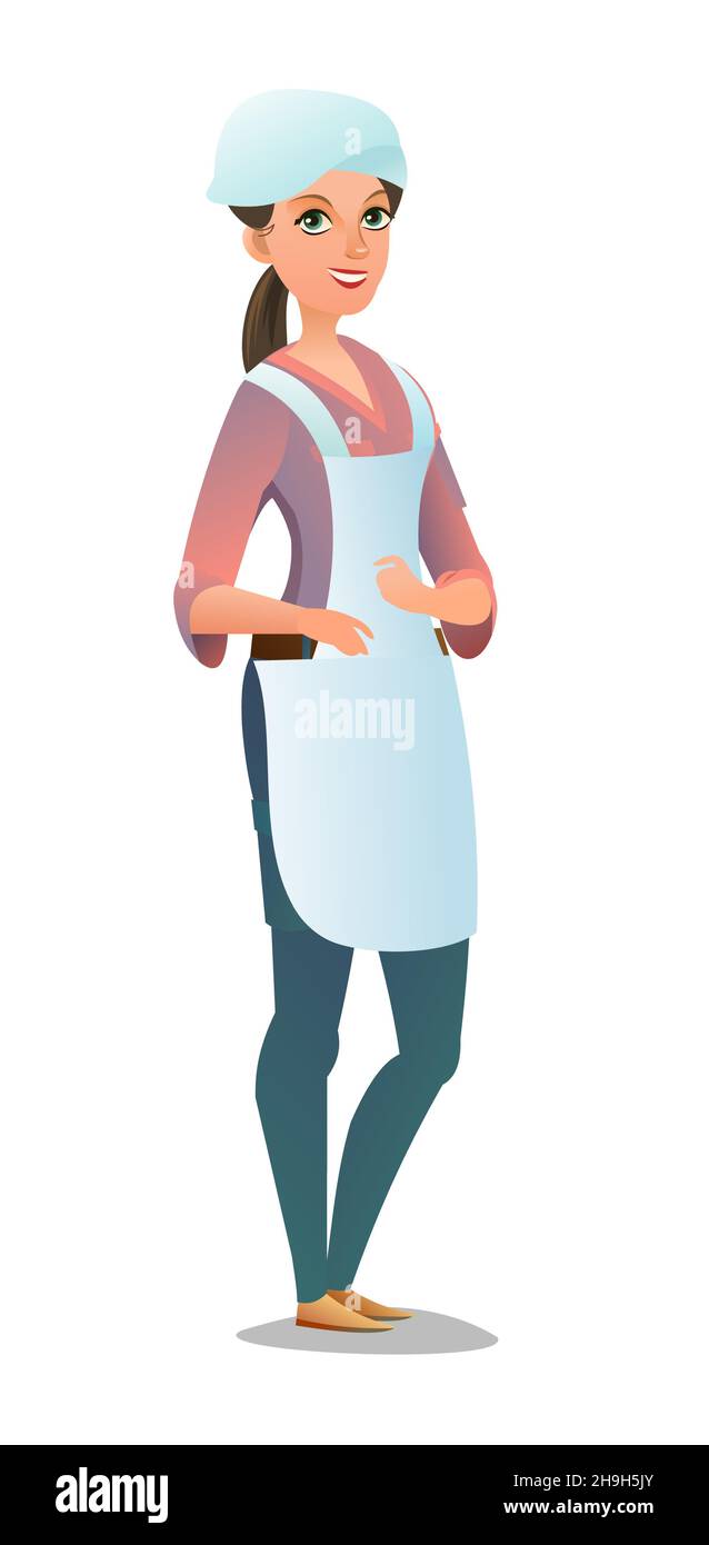 Cartoon female woman chef cook hi-res stock photography and images - Alamy