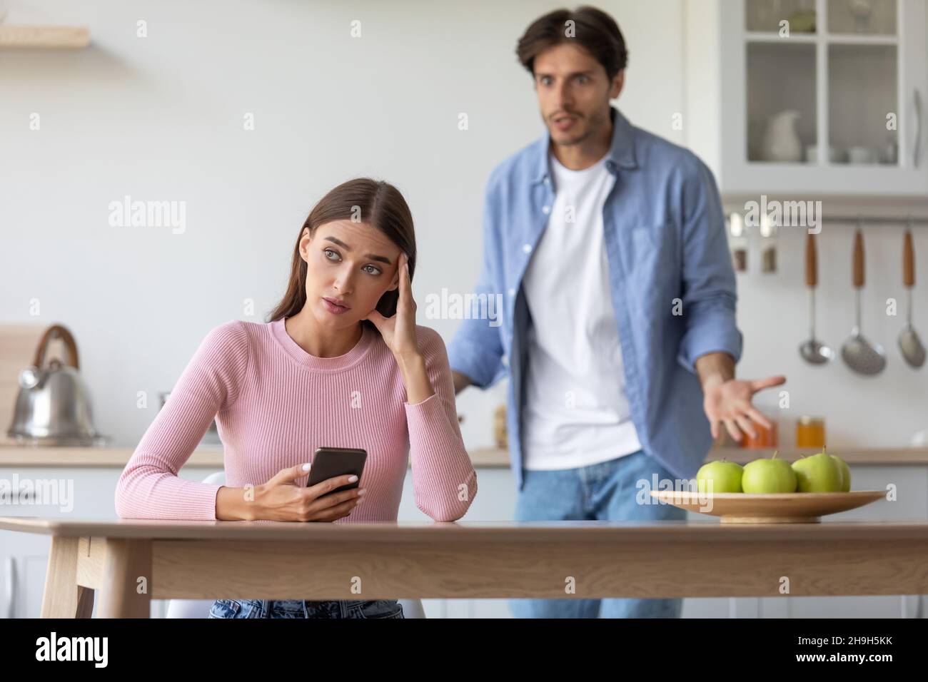 Young woman upset with boyfriend hi-res stock photography and images ...