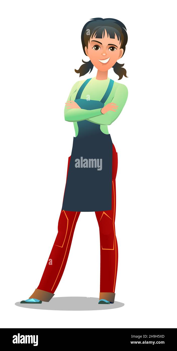 Female carpenter woman cartoon character hi-res stock photography and ...