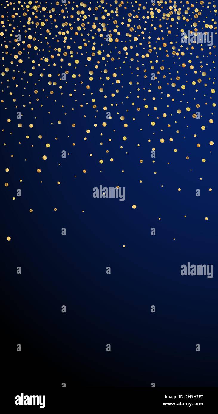 Festive magnetic confetti. Celebration stars. Gold confetti on dark ...