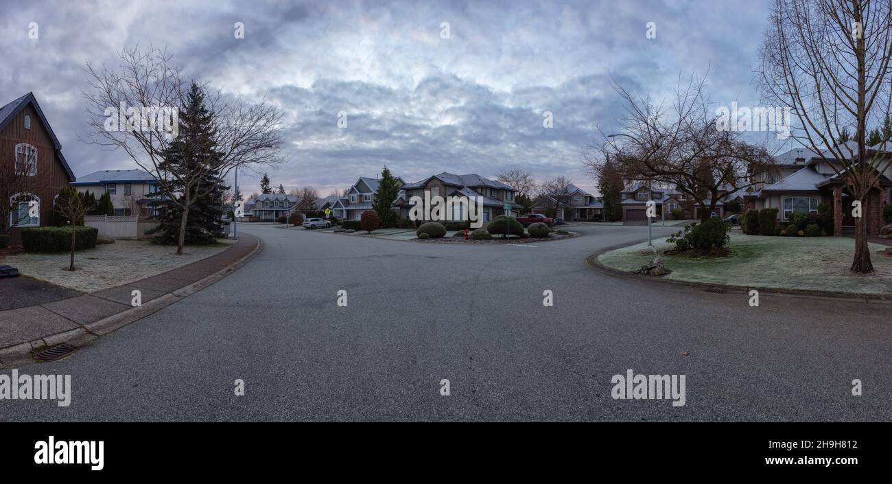 Residential Suburban Neighborhood Street in a modern city Stock Photo ...