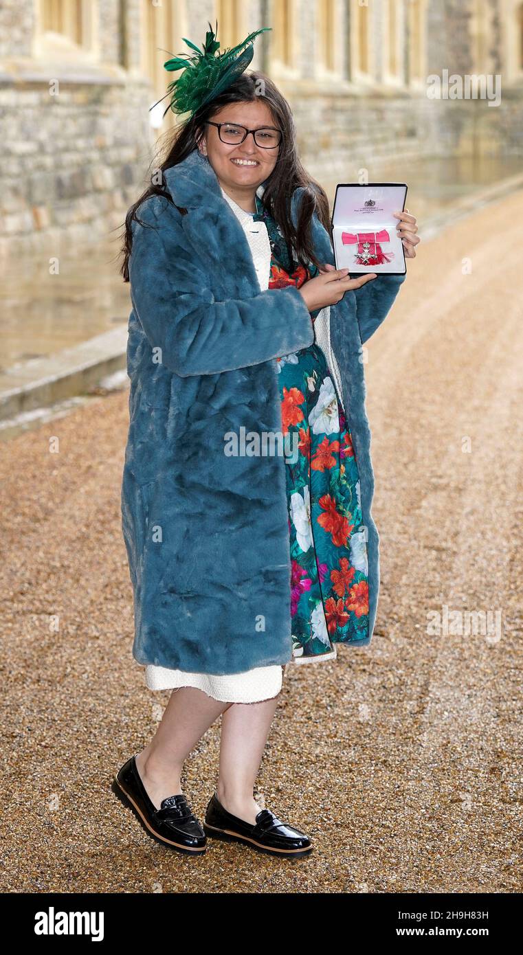 Amelia Collins-Patel from Thurnby with her award after she was made an ...