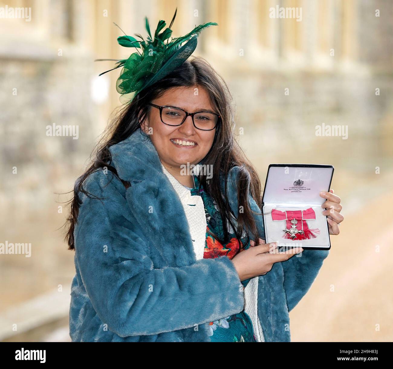 Amelia Collins-Patel from Thurnby with her award after she was made an ...
