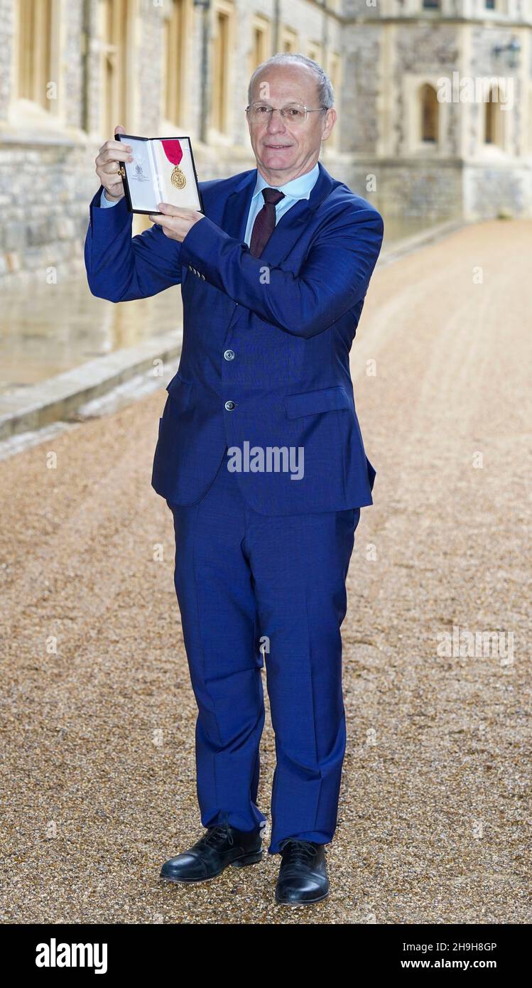 Peter Betts from London with his award after he was made a Companion ...