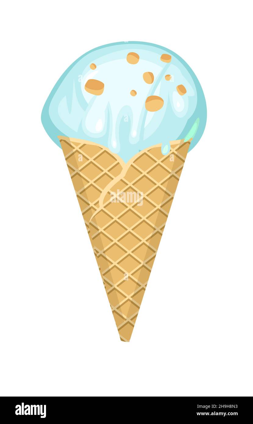 Ice cream. The object is isolated on a white background. Summer food ...
