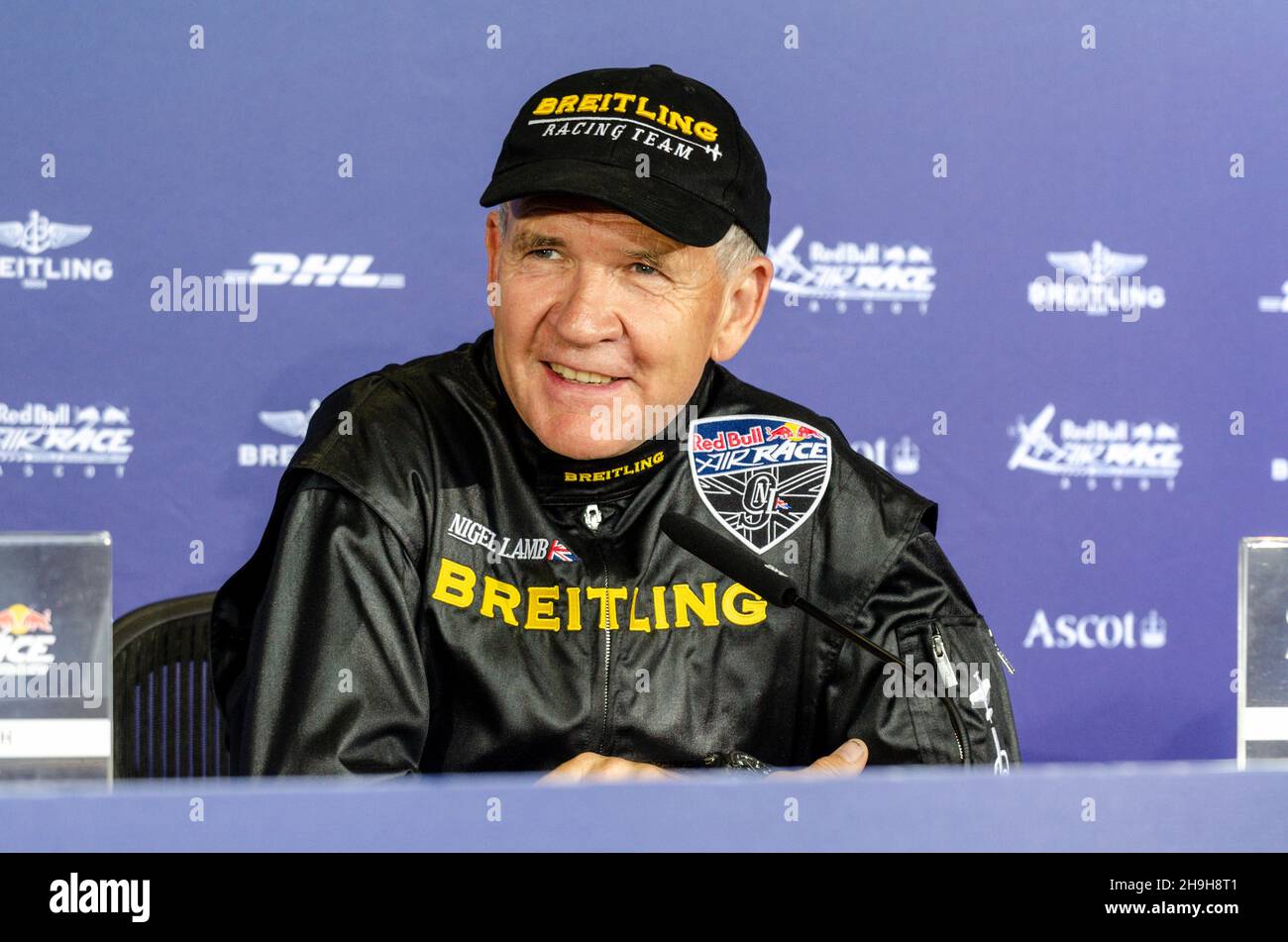 UK pilot Nigel Lamb at the Red Bull Air Race World Championship British ...