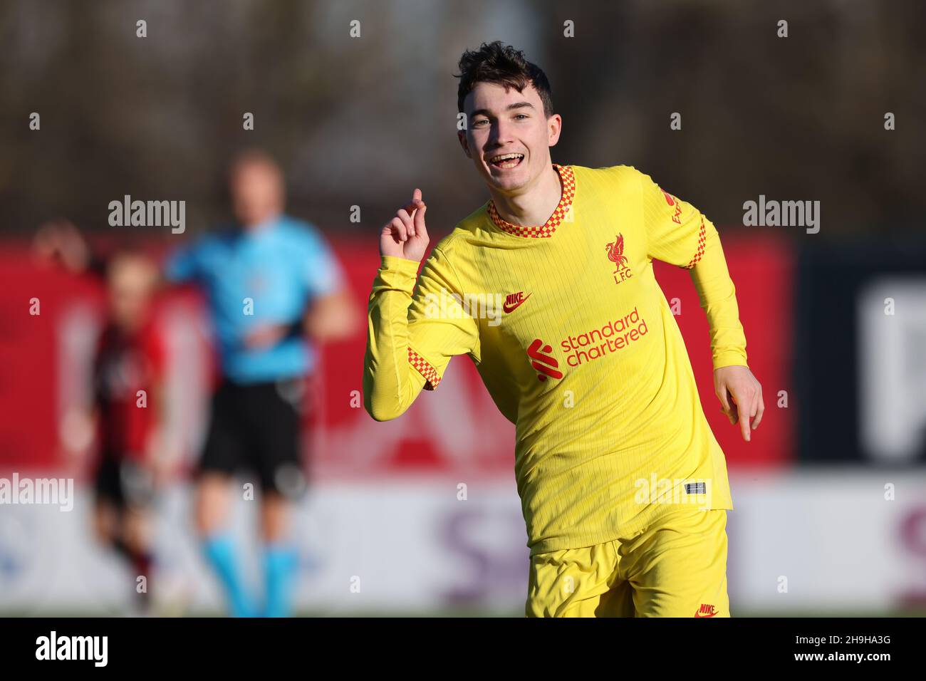 Milan, Italy, 7th December 2021. Mateusz Musialowski of Liverpool ...
