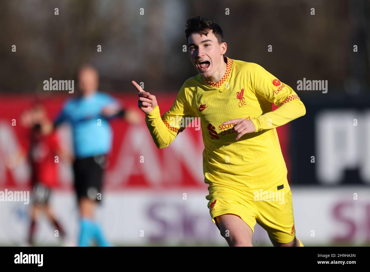 Milan, Italy, 7th December 2021. Mateusz Musialowski of Liverpool ...