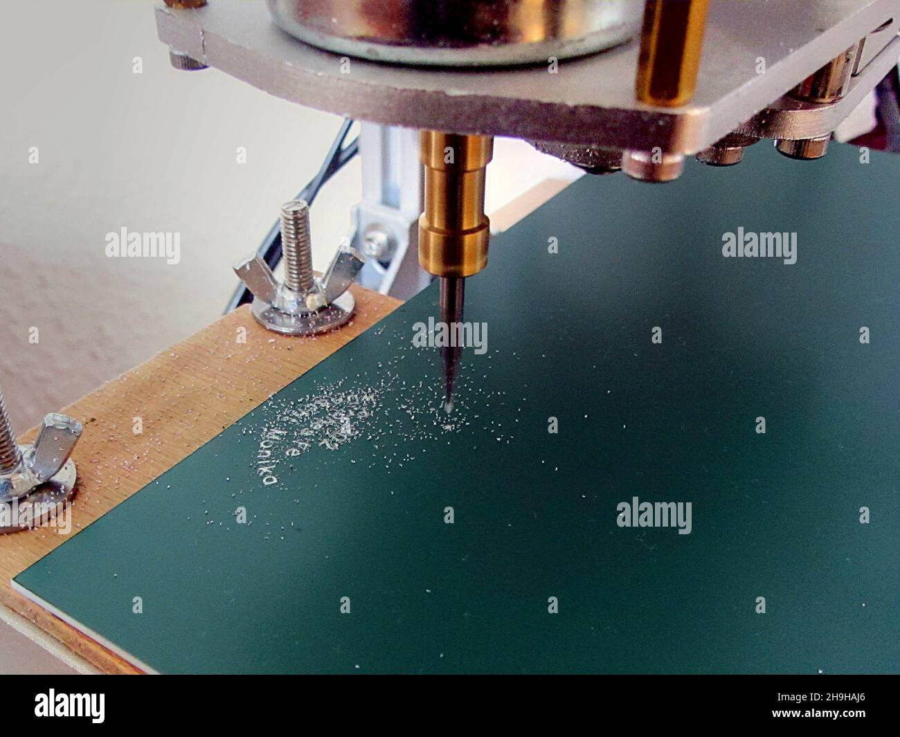 Closeup of a carpenter's mill cutter machine Stock Photo - Alamy