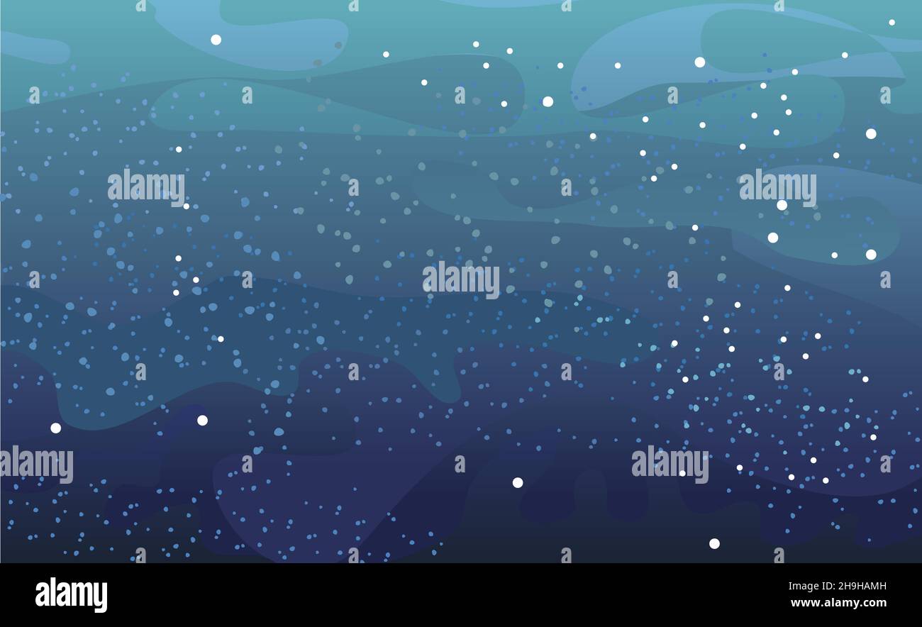 Cosmos background. Starry sky landscape. Blue color. Flat style ...