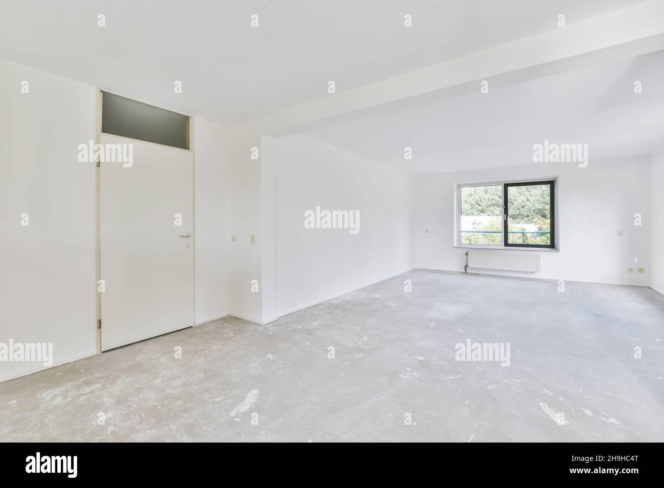 Large luxury room with sliding windows in an elegant apartment Stock ...