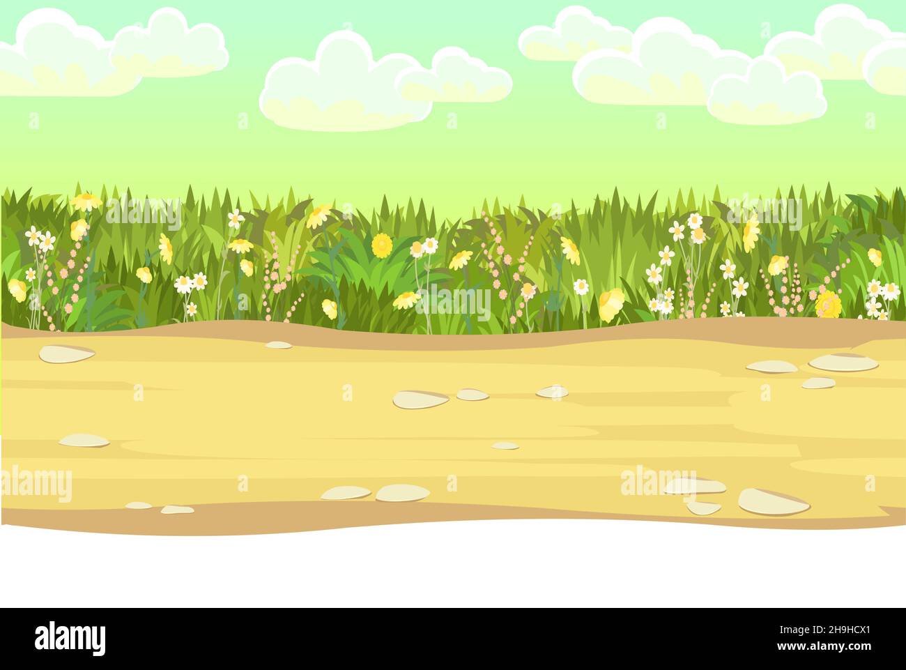 Grassy path Stock Vector Images - Alamy