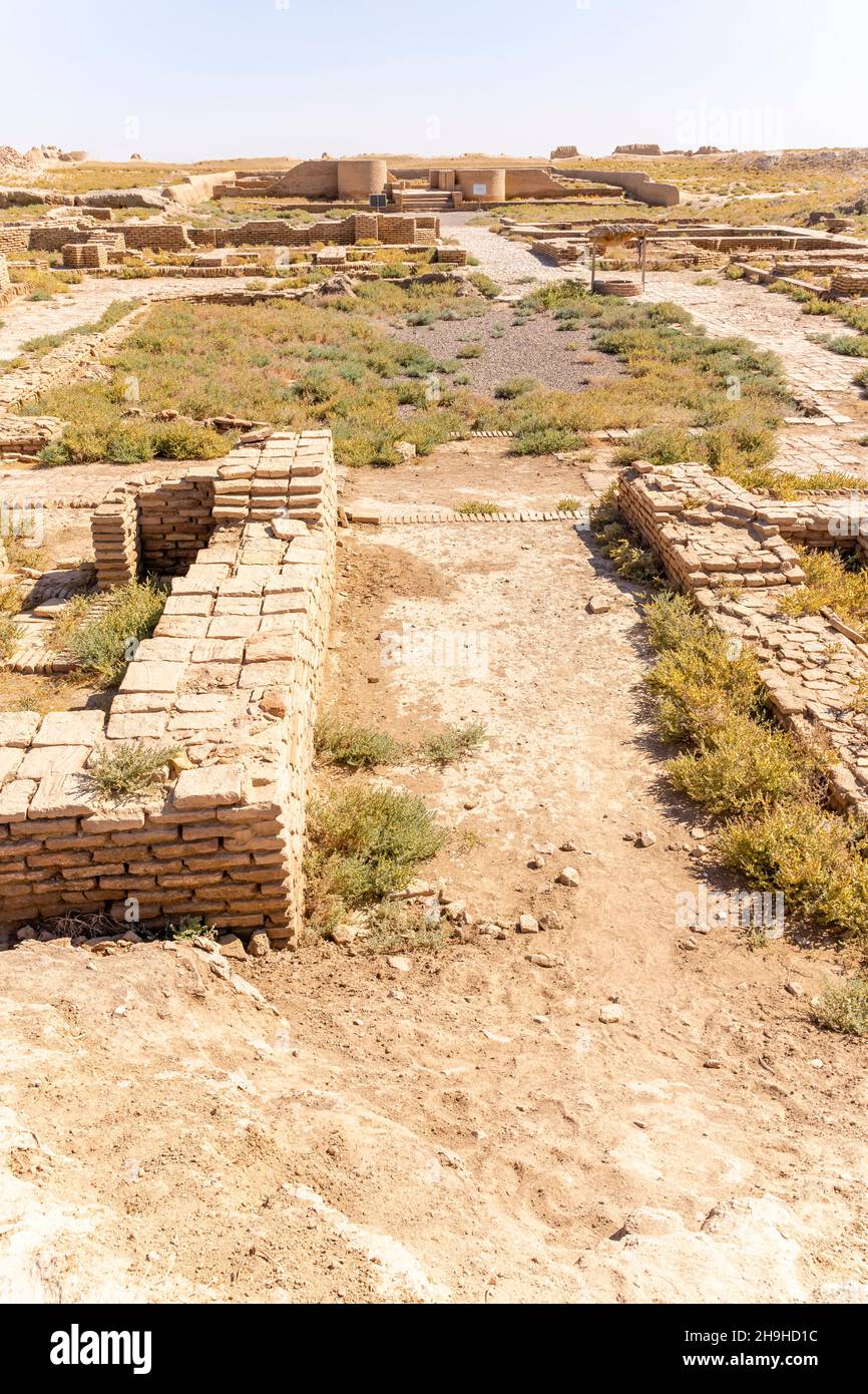 View of the dug out and partly restored layout of ancient city of ...