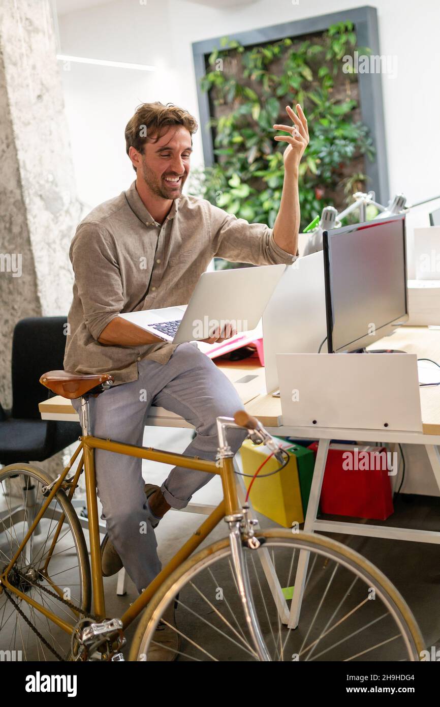 Startup business, software developer business people working on ...