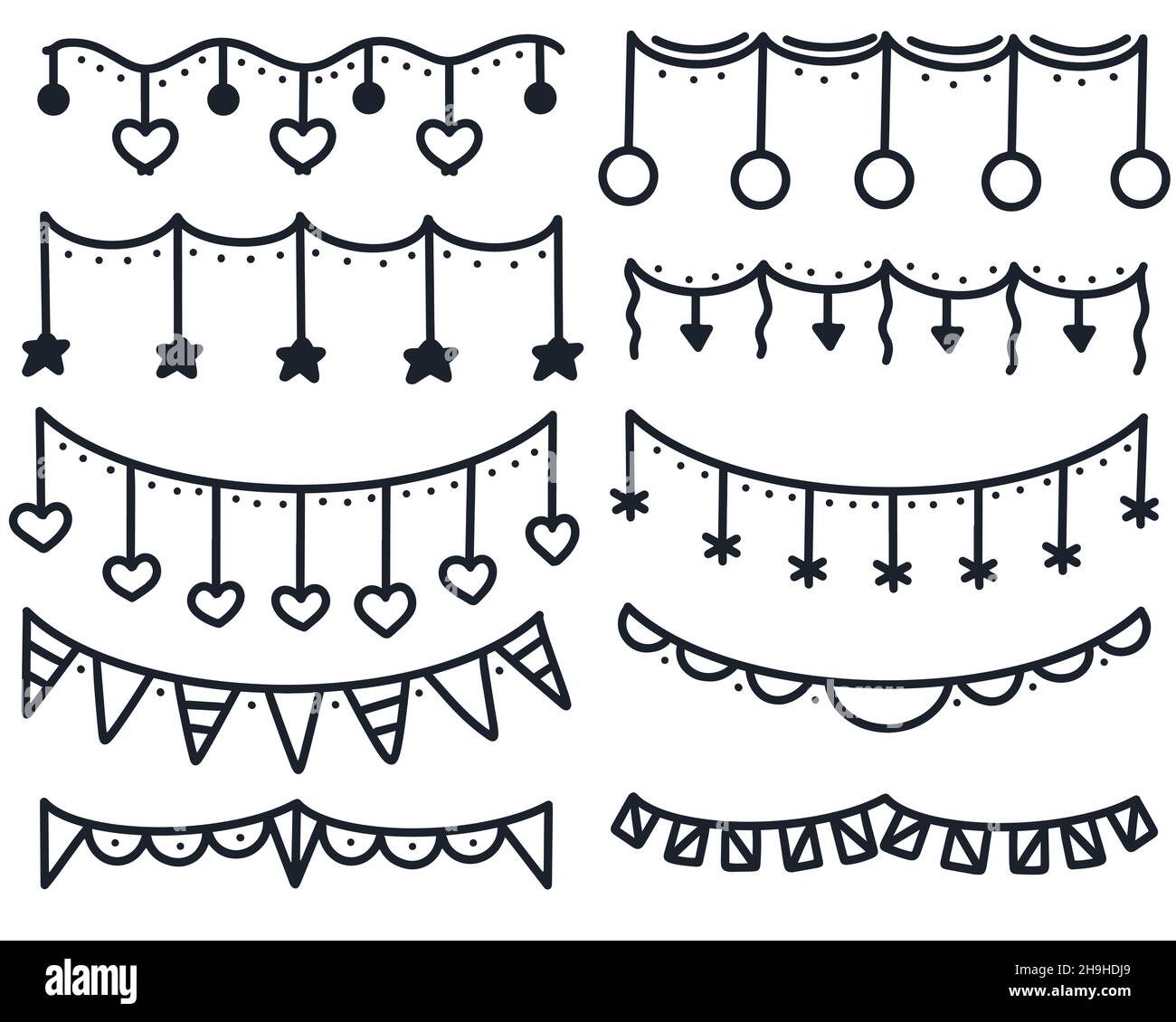 Triangular decorations Stock Vector Images - Alamy