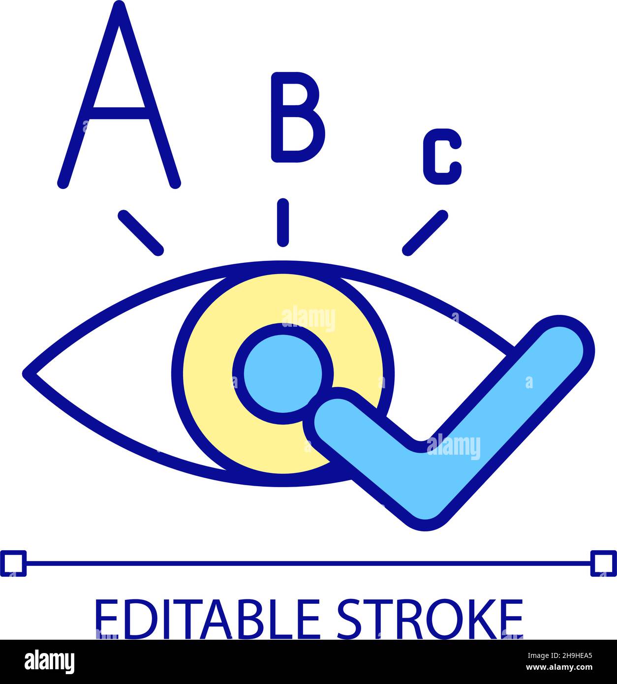 Optometrist checking eyesight Cut Out Stock Images & Pictures - Alamy