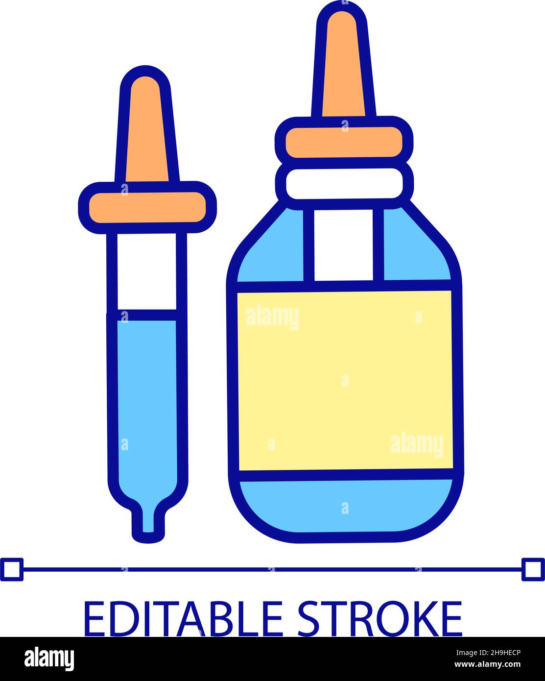 Bottle of medical drops RGB color icon Stock Vector Image & Art - Alamy