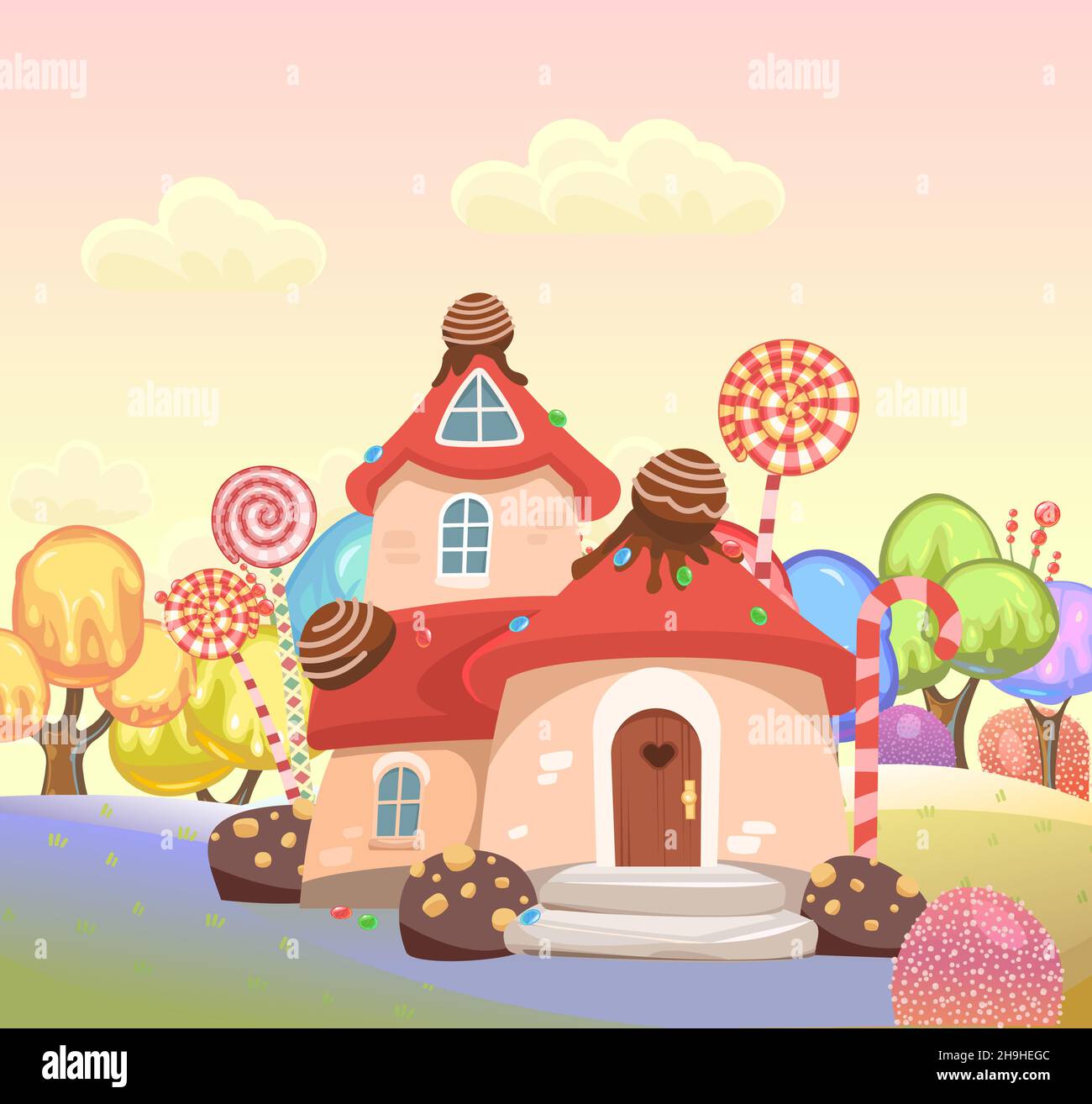 Sweet chocolate caramel Stock Vector Images - Alamy