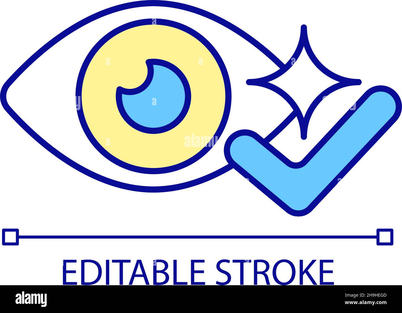 Improved eyesight RGB color icon Stock Vector Image & Art - Alamy