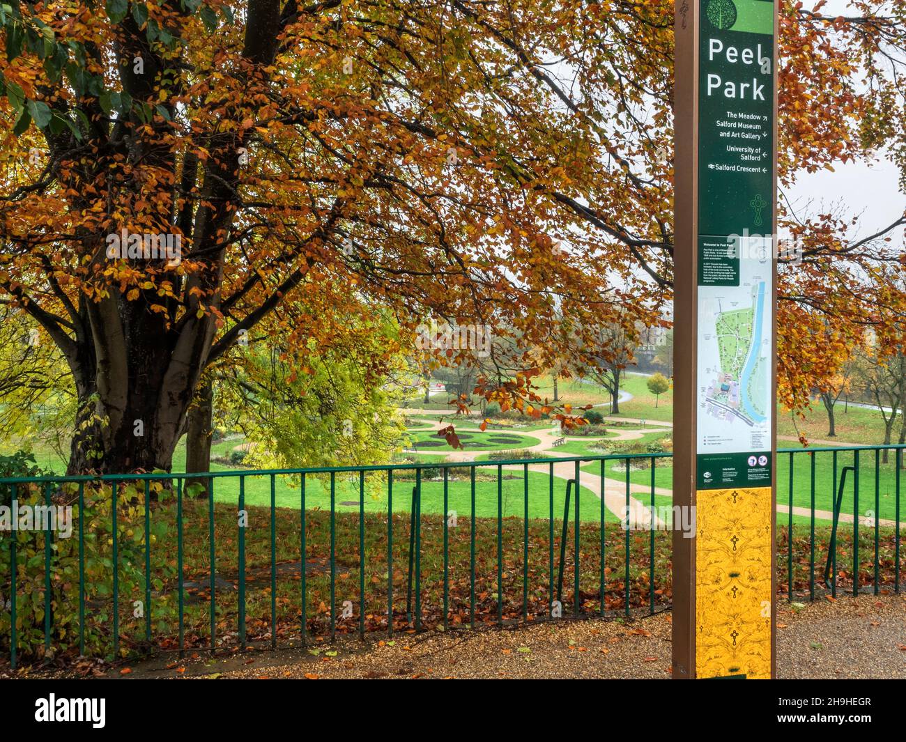 Peel park interpretation board hi-res stock photography and images - Alamy