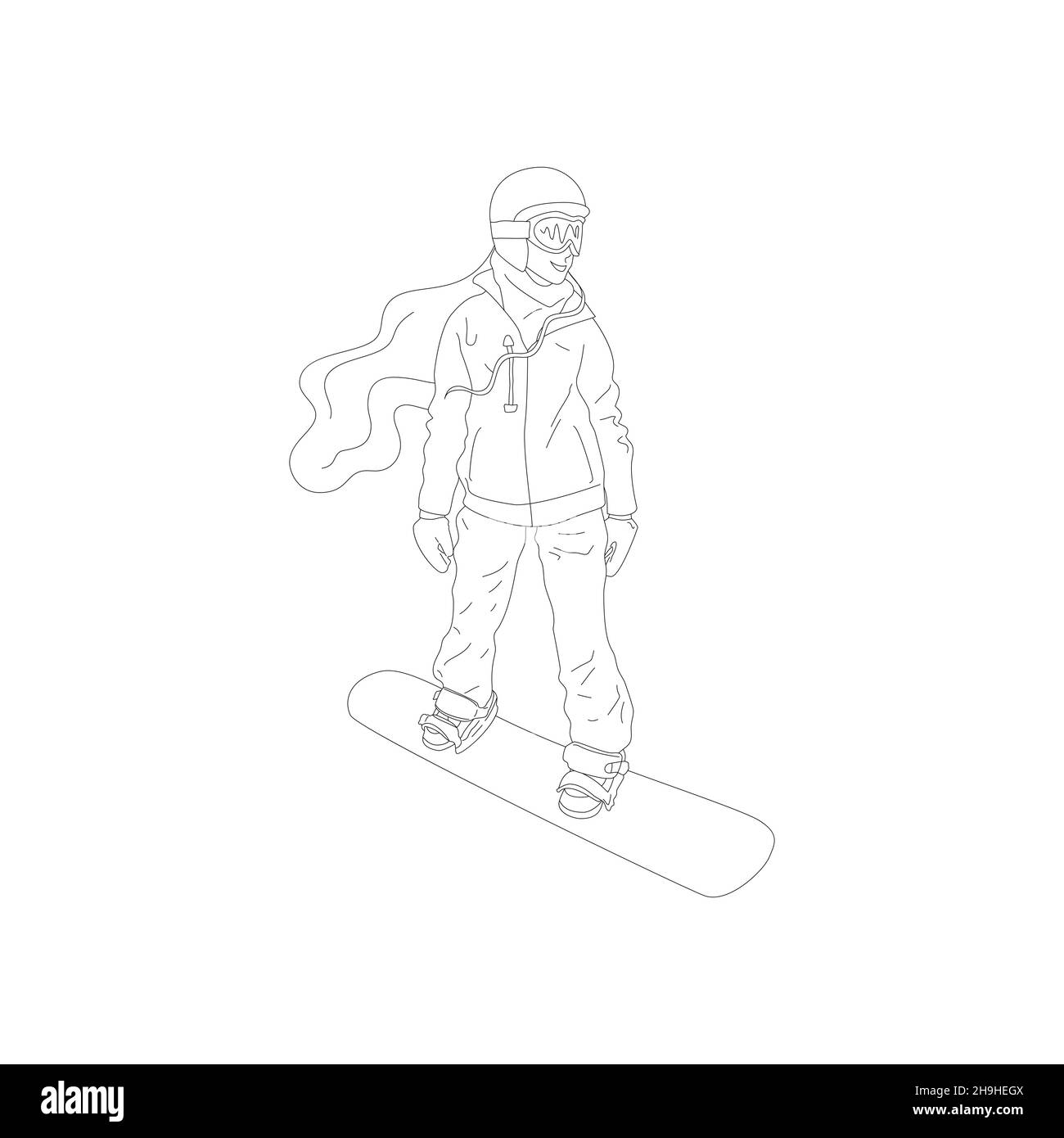 Snowboarder isolated on white background Stock Vector Image & Art - Alamy