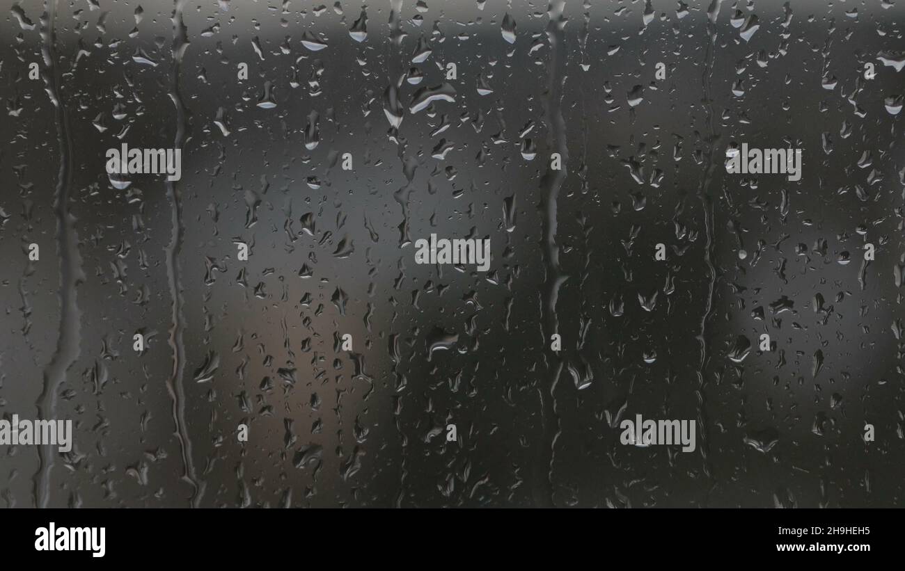 Rain Drops On Window. Atmospheric Effect With Raindrops Stock Photo - Alamy