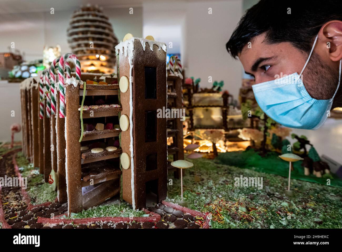 London, UK. 7 December 2021. A staff member views part of The ...