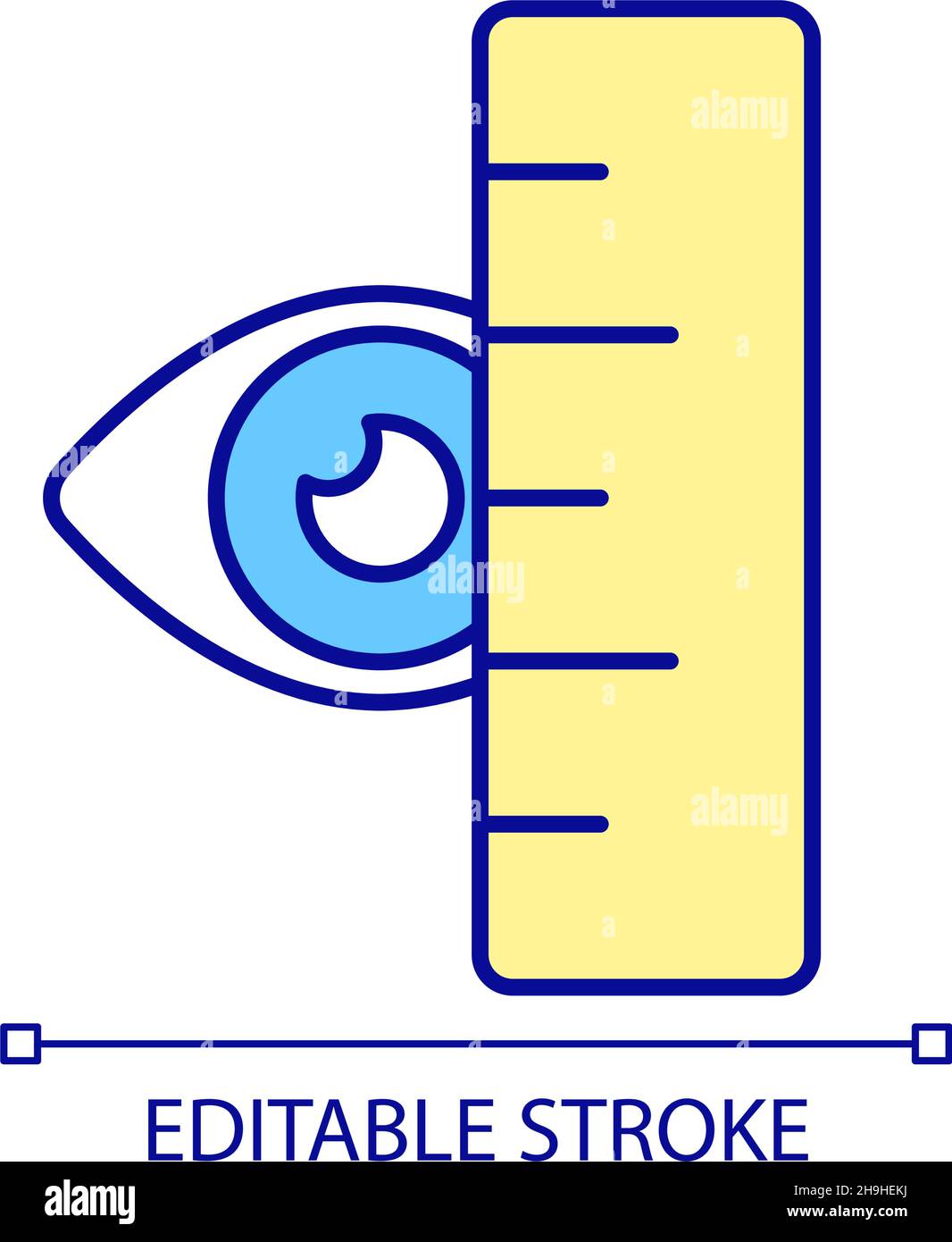 Eye measurement RGB color icon Stock Vector Image & Art - Alamy