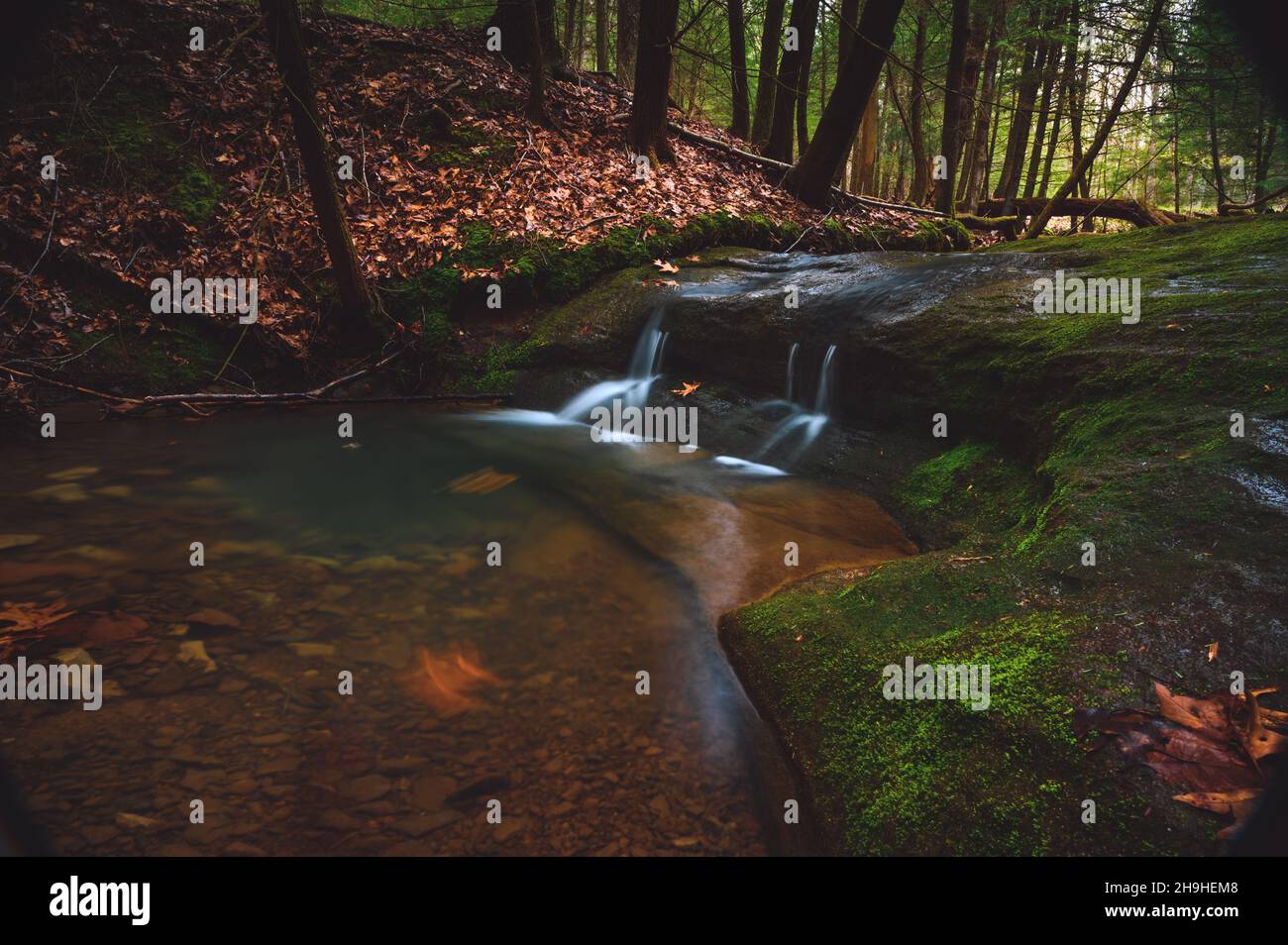 A Small Waterfall In Hocking State Forest Stock Photo - Alamy