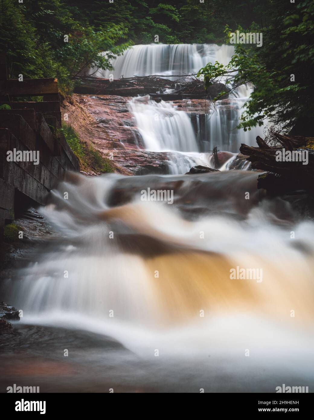 Sable Falls In Michigan's Upper Peninsula Stock Photo - Alamy