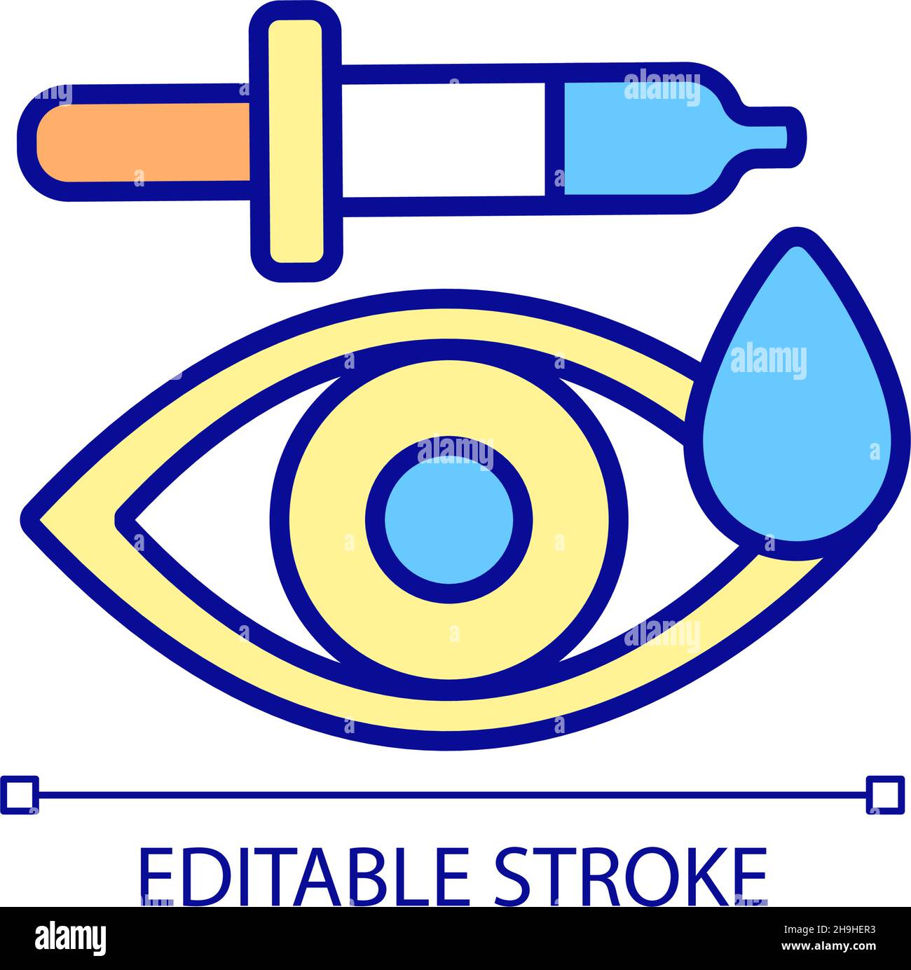 Medical drops for eyes RGB color icon Stock Vector Image & Art - Alamy