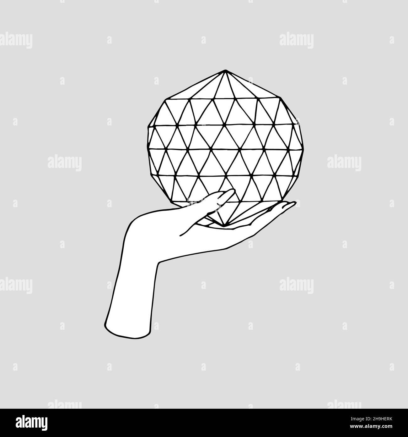 Her hand gazing Stock Vector Images - Alamy